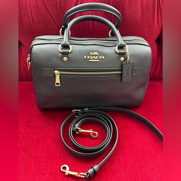 Coach | Bags | Coach Rowan Satchel Crossbody Bag Navy Like New | Poshmark